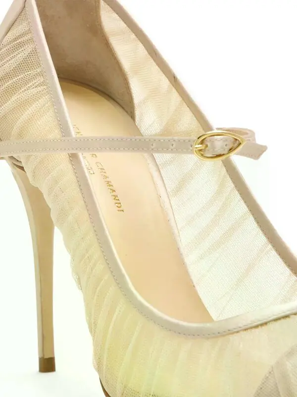 Jennifer Chamandi Lorenzo Tulle Strap Pumps