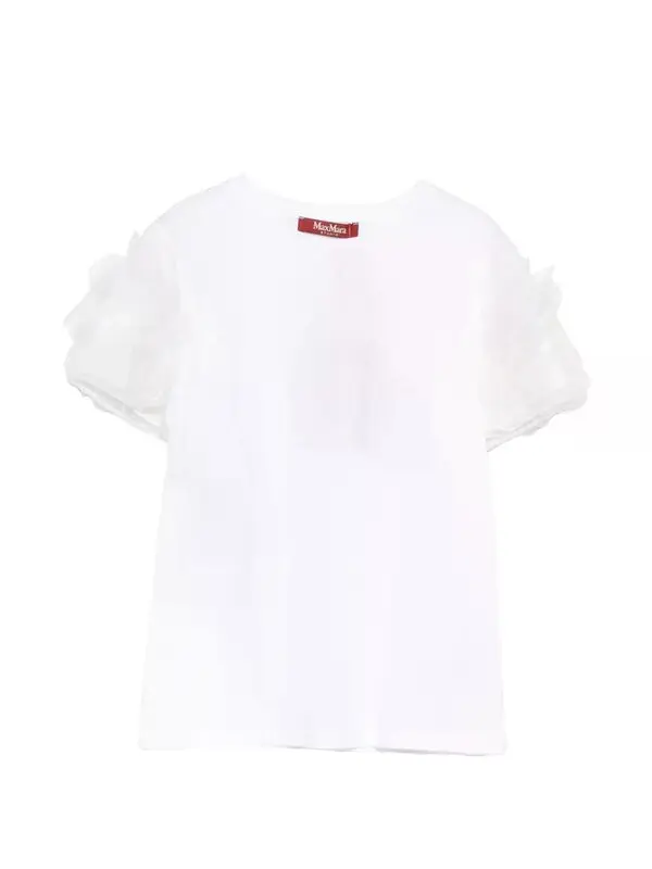 Max Mara T-shirt With Ruffled Sleeves