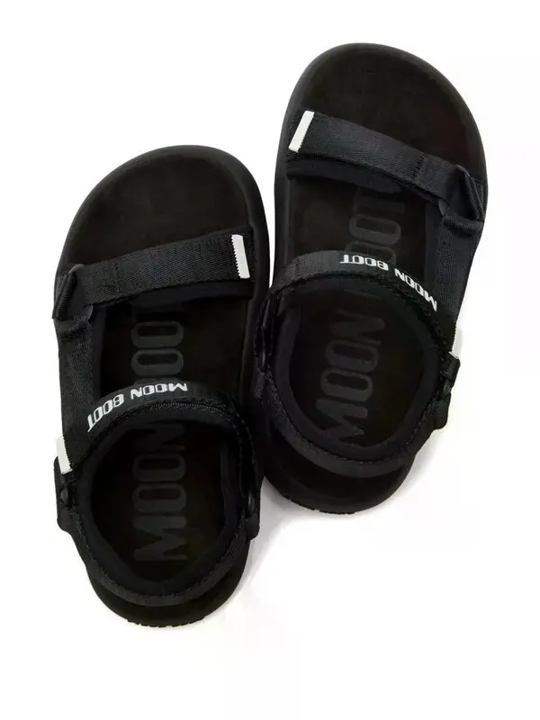 Moon Boot Logo-strap Platform Sandals - Black