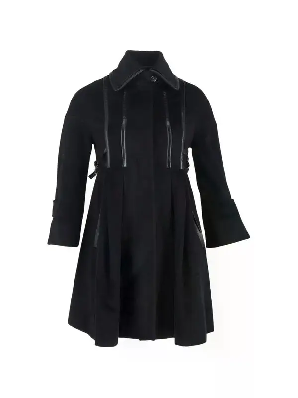 Sportmax Leather-trim Wool Coat