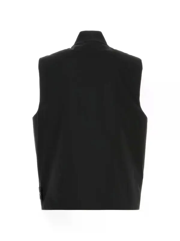 Stone Island Soft Shell-r Vest With E.dye® Technology - Black