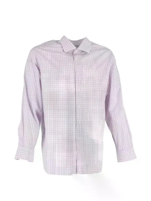 Giorgio Armani Check-pattern Long-sleeve Shirt