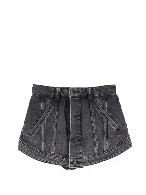 ALEXANDER WANG Buttoned Denim Skort