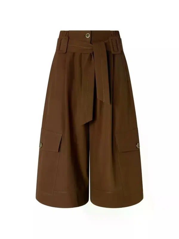 Pinko Tie Belt Cotton Shorts