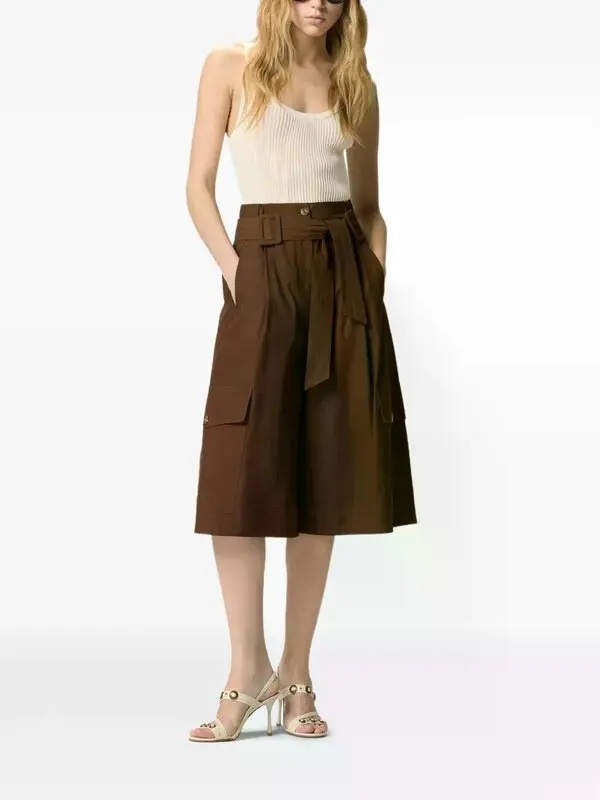 Pinko Tie Belt Cotton Shorts