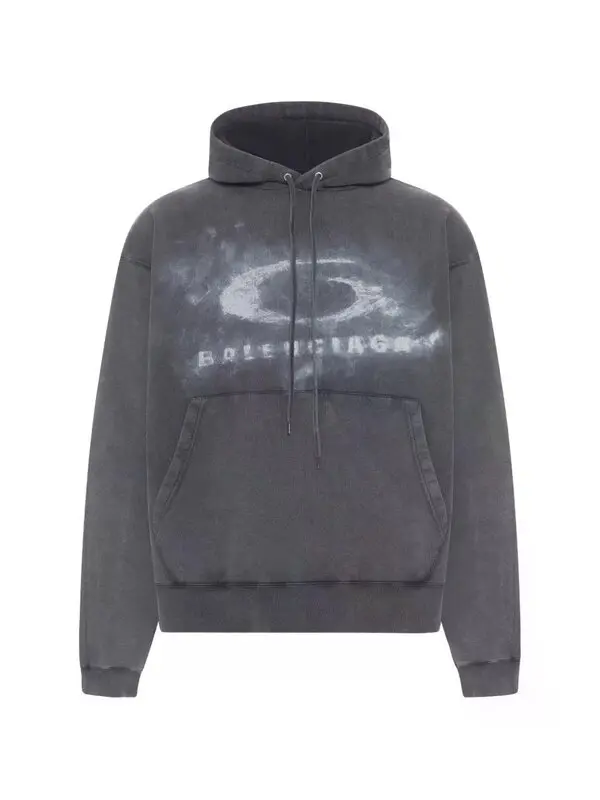 Balenciaga Crayon Loop Logo Hoodie - Grey