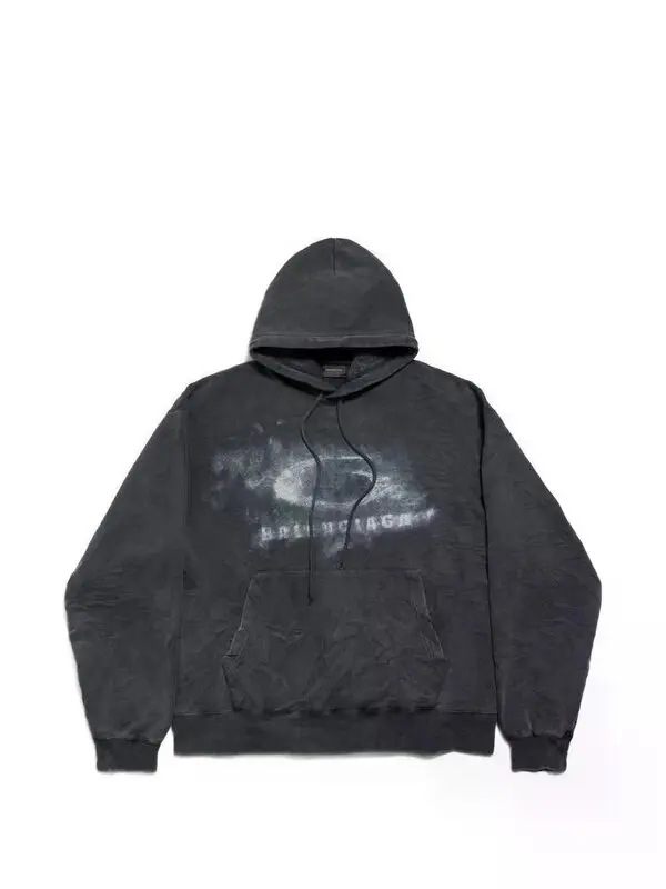 Balenciaga Crayon Loop Logo Hoodie - Grey