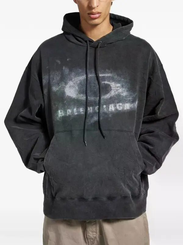Balenciaga Crayon Loop Logo Hoodie - Grey