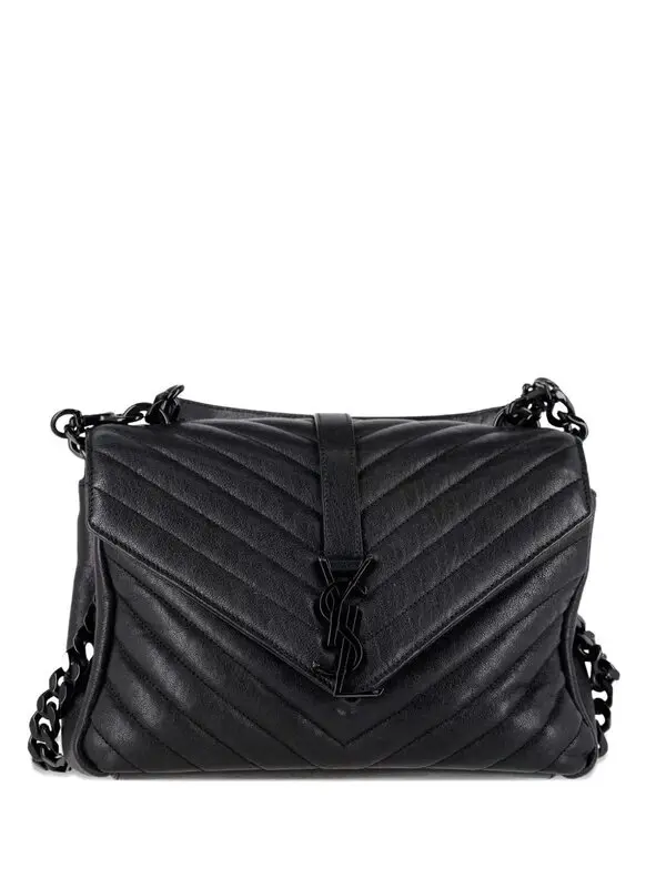 Saint Laurent Medium College Chevron-quilted Shoulder Bag