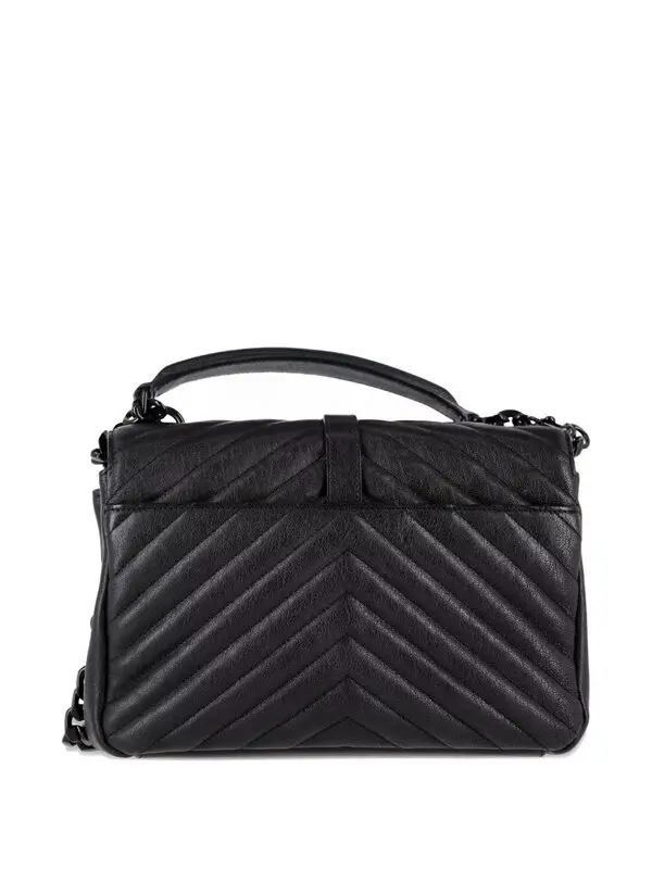 Saint Laurent Medium College Chevron-quilted Shoulder Bag
