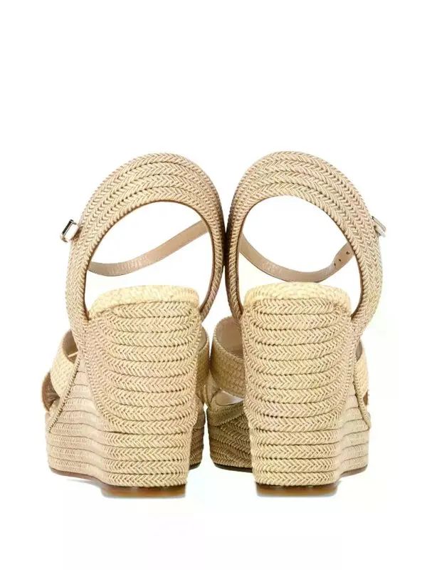 JIMMY CHOO Criss-cross Wedge Espadrilles