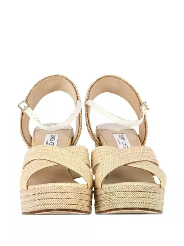 JIMMY CHOO Criss-cross Wedge Espadrilles