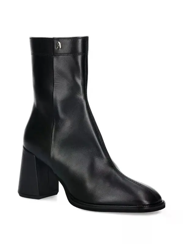 Furla Square Heel Zip Boots