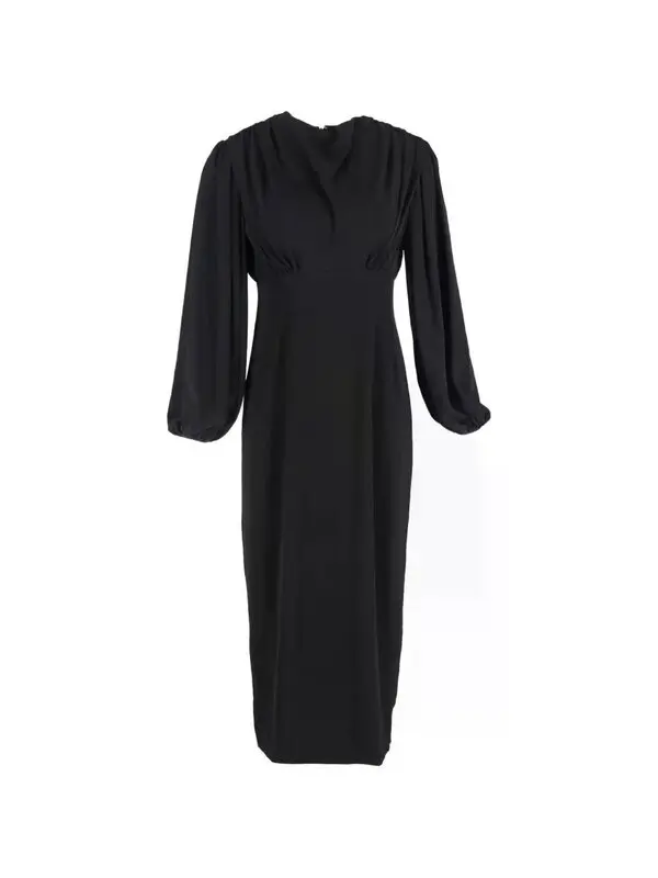 EMILIA WICKSTEAD Long-sleeve Midi Dress - Black