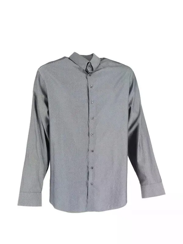 Giorgio Armani Diagonal Striped Long Sleeve Shirt