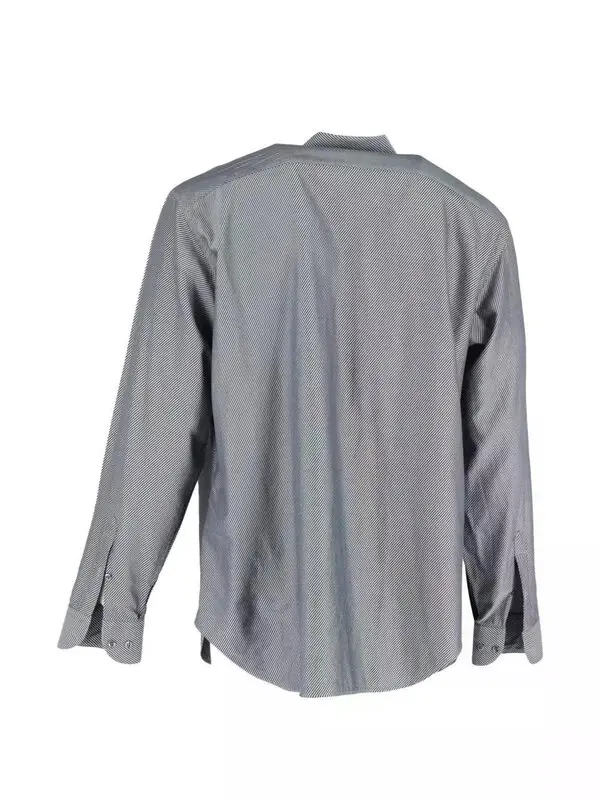 Giorgio Armani Diagonal Striped Long Sleeve Shirt