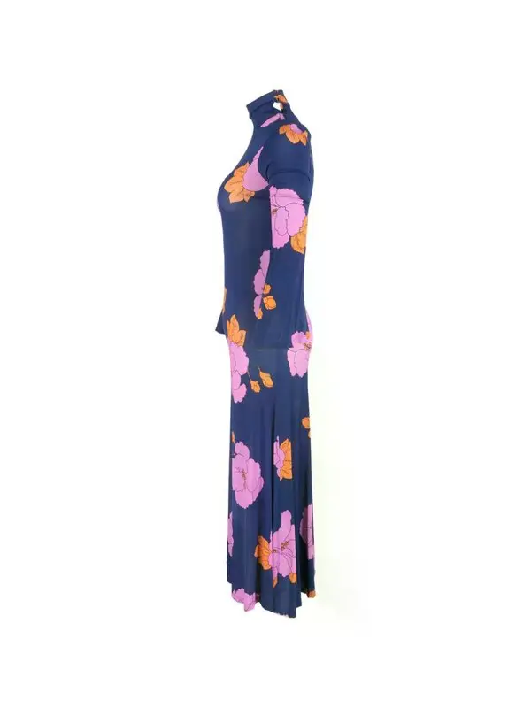 Dodo Bar Or Brigitte Floral Turtleneck Maxi Dress