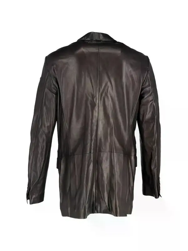 Gucci Single-breasted Leather Blazer