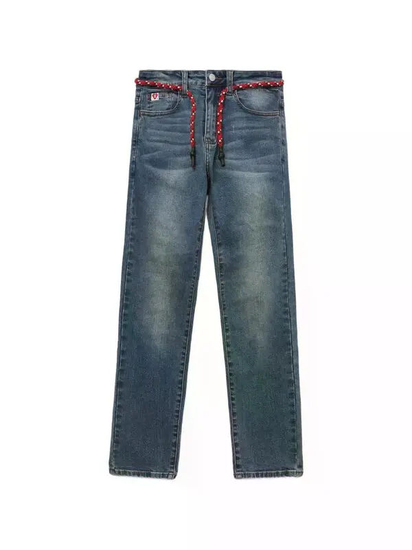 A BATHING APE Braided Straight-leg Jeans