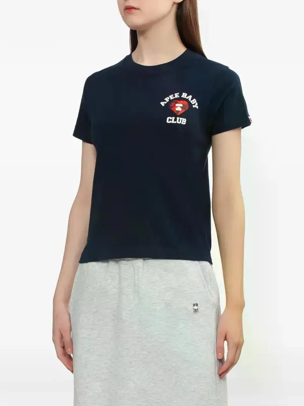 A BATHING APE Logo Graphic T-shirt - Blue