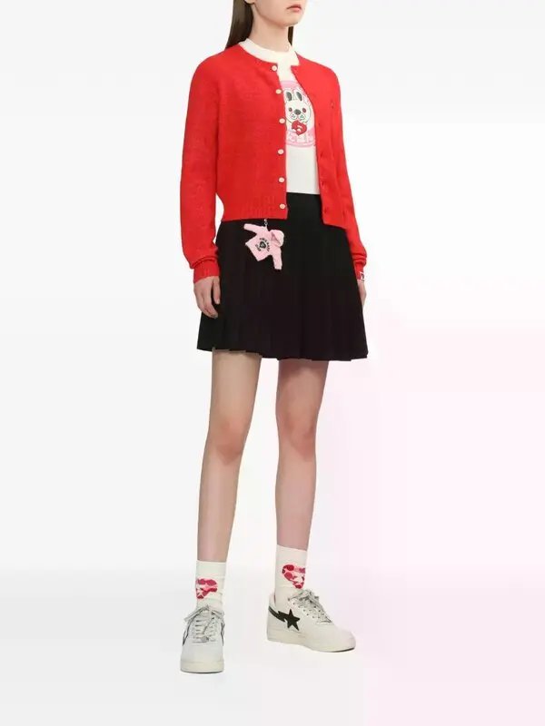 A BATHING APE Heart-badge Buttoned Cardigan
