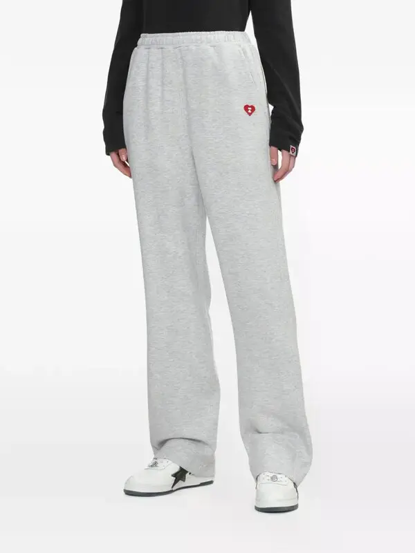 A BATHING APE Embroidered Palazzo Pants - Grey