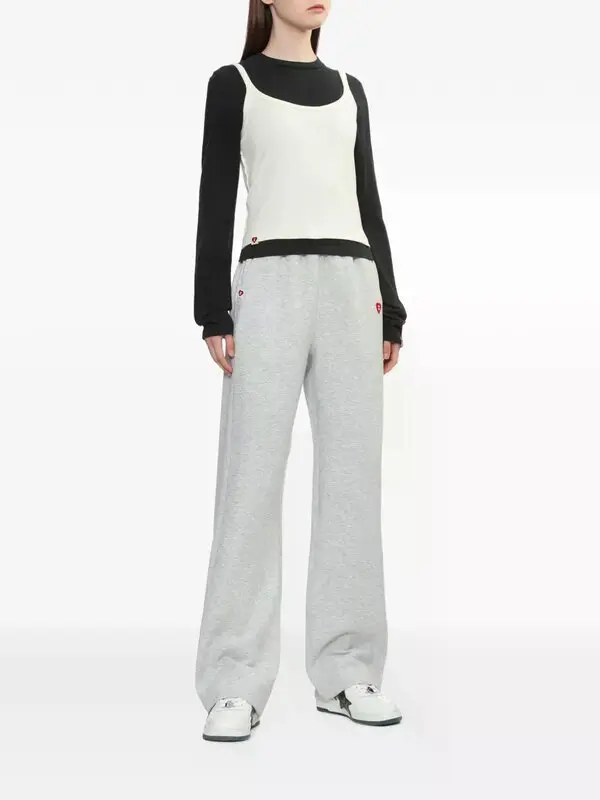 A BATHING APE Embroidered Palazzo Pants - Grey