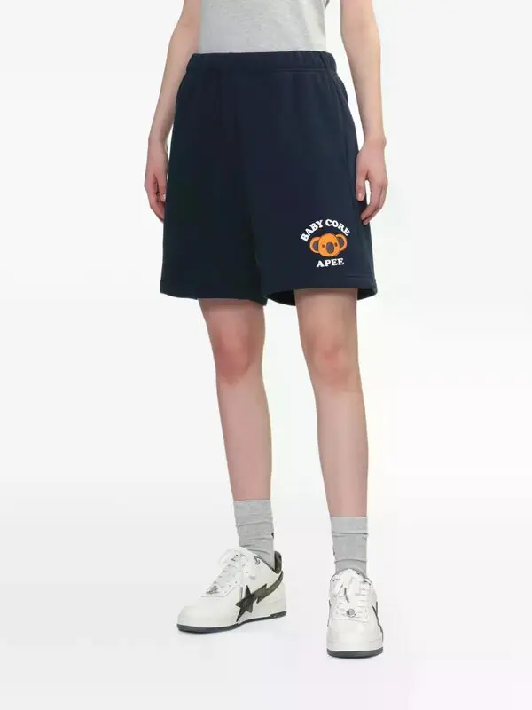 A BATHING APE Apee™ * Logo Graphic Shorts - Blue