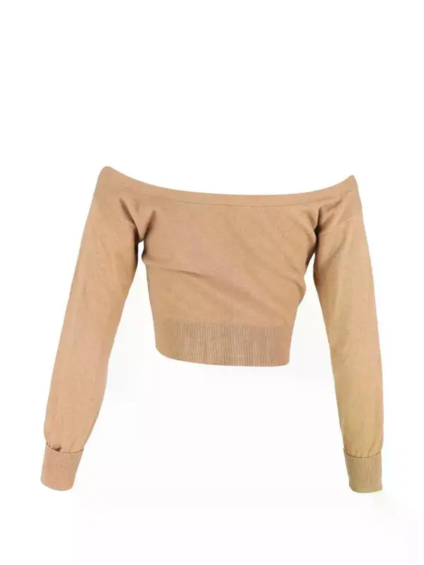 ALEXANDER WANG Off-shoulder Cropped Cardigan