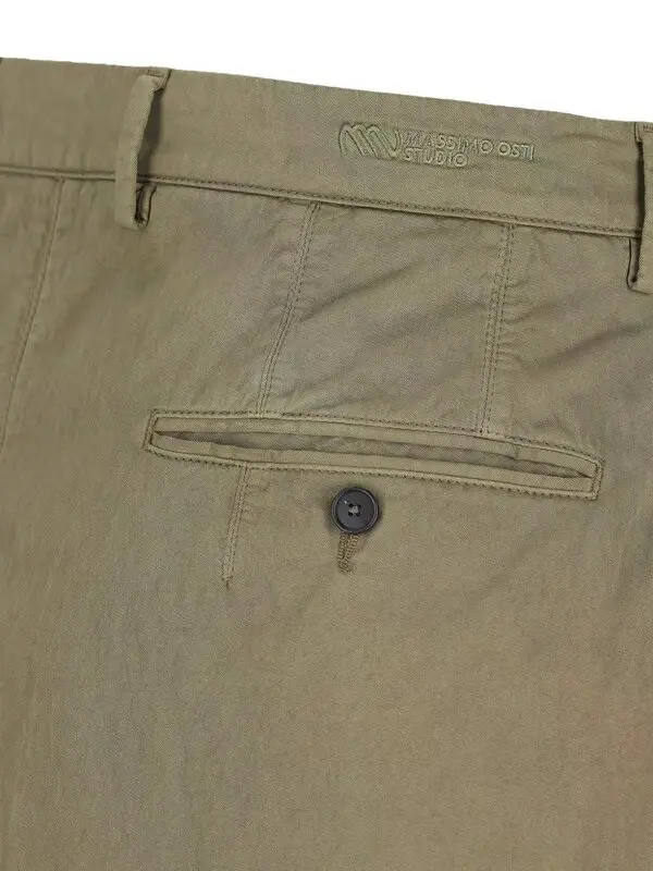 MASSIMO OSTI STUDIO Pleated Trousers With Logo