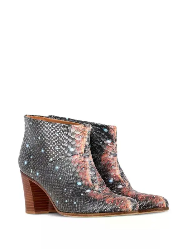 MAISON MARGIELA Snake-embossed Leather Boots