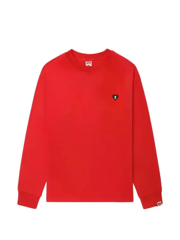 A BATHING APE Heart Badge Sweatshirt - Red
