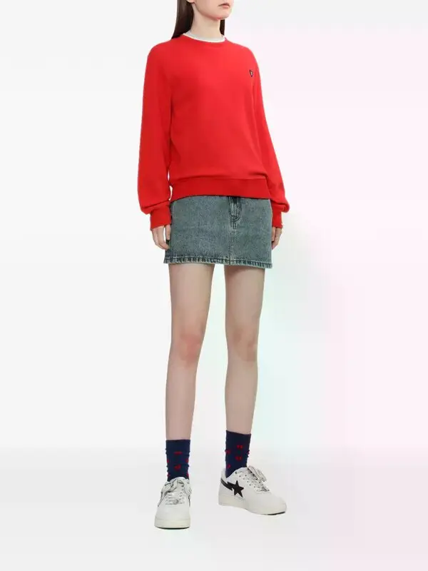 A BATHING APE Heart Badge Sweatshirt - Red