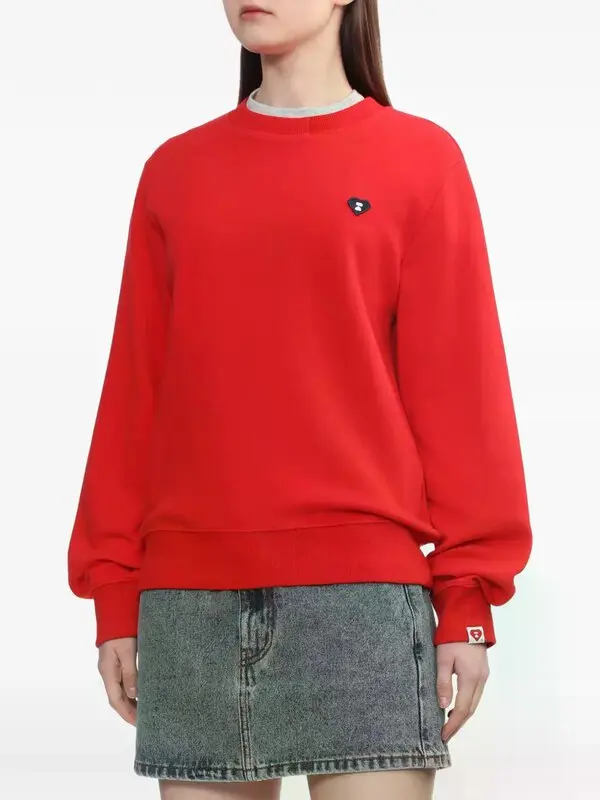 A BATHING APE Heart Badge Sweatshirt - Red