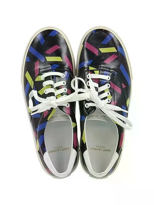Saint Laurent Printed Lace-up Sneakers