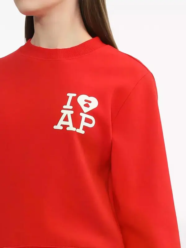 A BATHING APE Graphic Sweater - Red