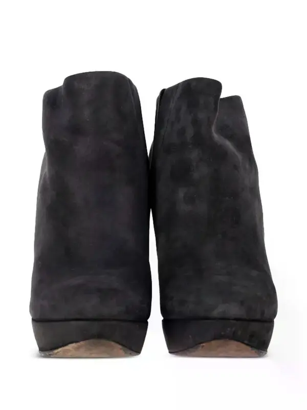 Balenciaga Wedge Suede Ankle Boots