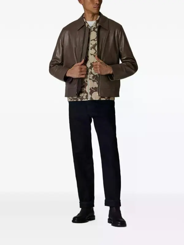 Paul Smith Zipped Leather Jacket