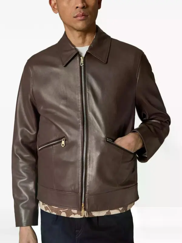 Paul Smith Zipped Leather Jacket