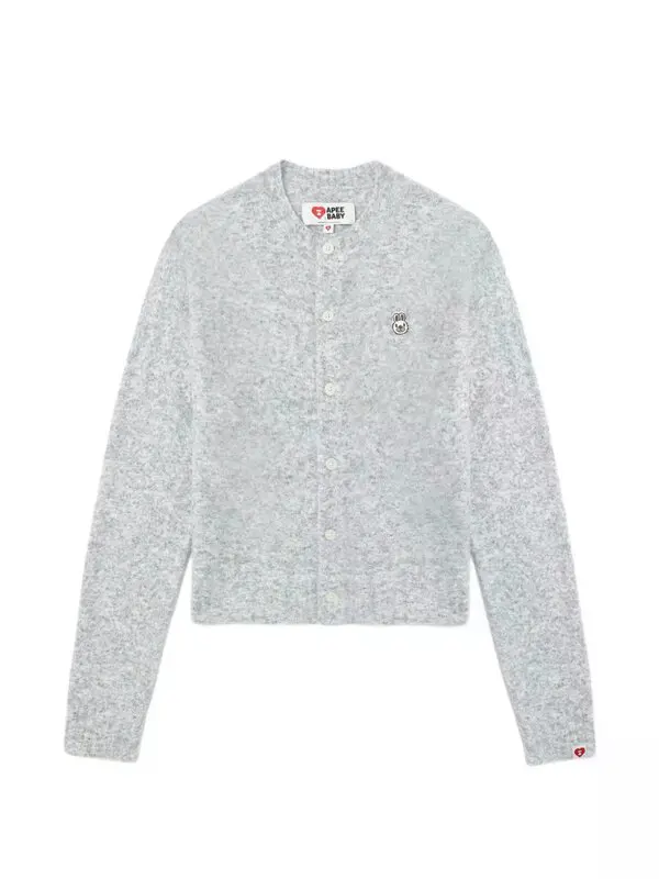 A BATHING APE Baby Doppy Buttoned Cardigan - Grey