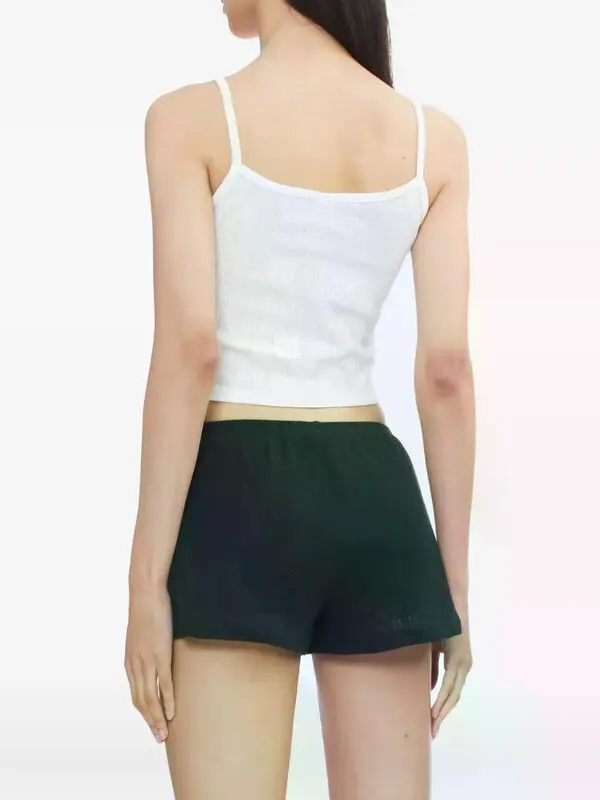 A BATHING APE Heart Ribbed Tank Top - White