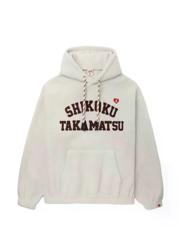 A BATHING APE Appliqué Hooded Sweater - Neutrals