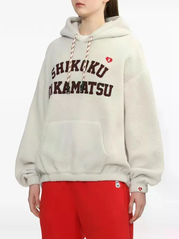 A BATHING APE Appliqué Hooded Sweater - Neutrals