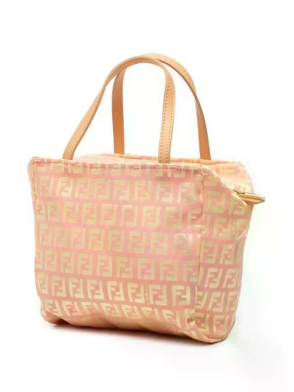 Fendi Mini Zucchino Canvas Handbag - Pink