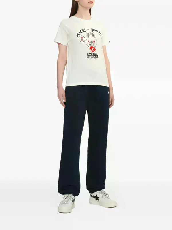 A BATHING APE Embroidered Trousers - Blue