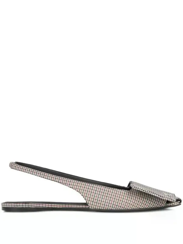 COURREGES Houndstooth Slingback Flats