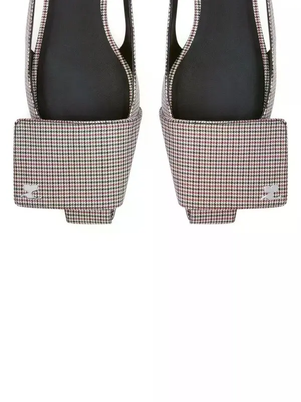 COURREGES Houndstooth Slingback Flats