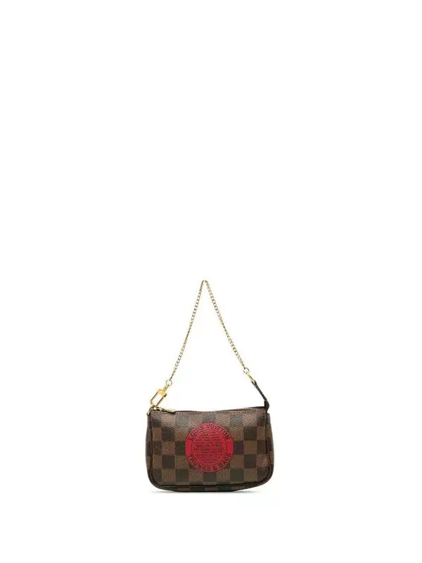 LOUIS VUITTON 2008 Damier Ebene Trunks And Bags Mini Pochette Accessoires Handbag - Brown