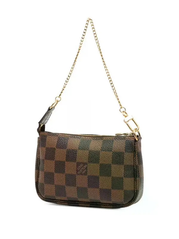 LOUIS VUITTON 2008 Damier Ebene Trunks And Bags Mini Pochette Accessoires Handbag - Brown