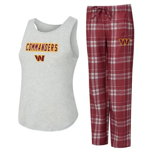CONCEPTS SPORT Washington Commanders Tank Top And Pants Sleep Set - Heather Gray